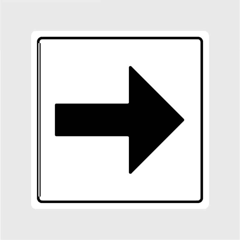 Pijl sticker naar rechts | Stickers v.a. 0,49 Plakkers.nl ︎