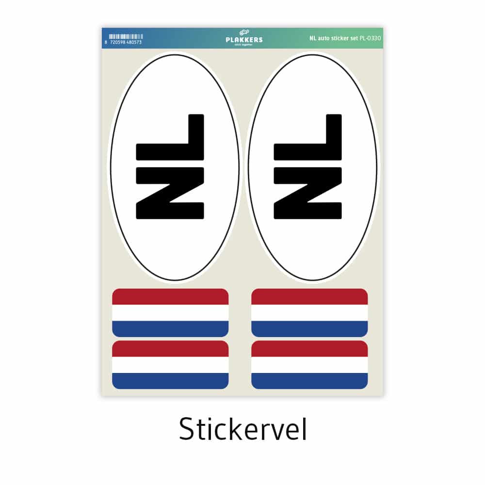 Nederlandse vlag autosticker - Set met 6 stickers Vlaggen set v.a. 5,95 ...