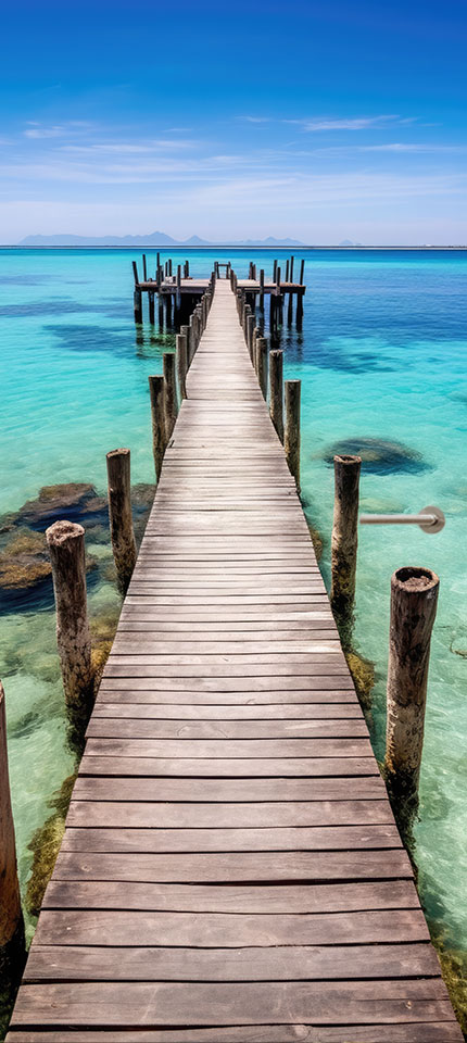 Deursticker / poster steiger naar de blauwe zee Kopen? Stickers v.a. 0 ...