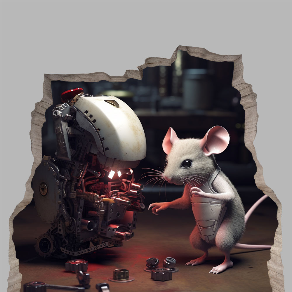 Muursticker muis en robot Kopen? Stickers v.a. 0,49 - Plakkers.nl