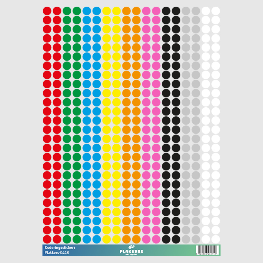 Coderingstickers - 468 stuks 9 kleuren Kopen? Stickers v.a. 0,49 ...