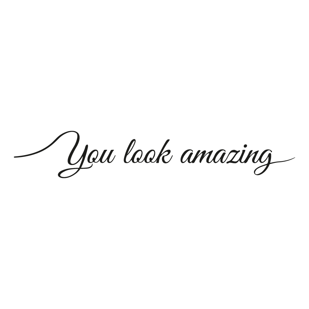Sticker op Spiegel "You look amazing" v.a. 2,95