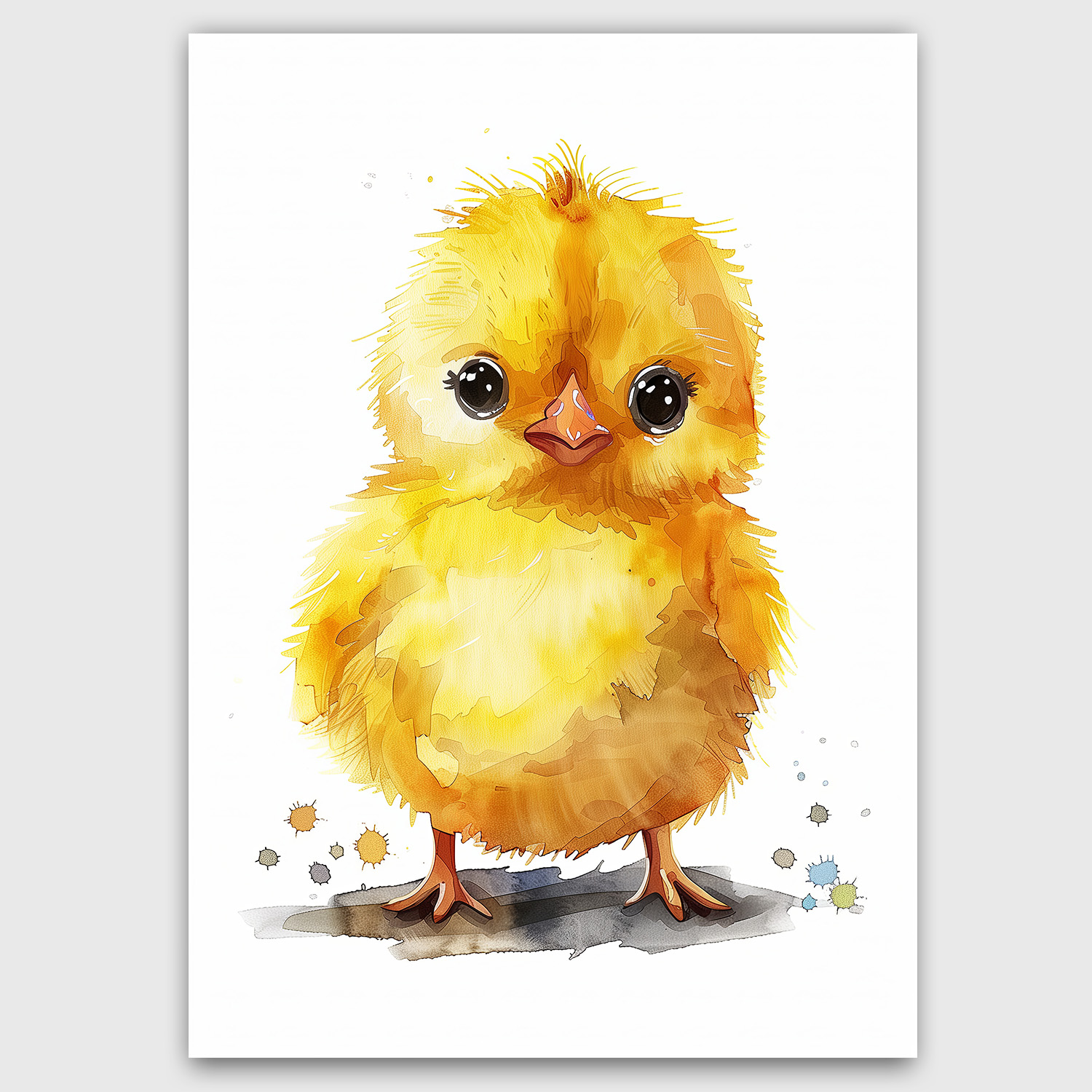 Poster kuiken waterverf kinderkamer kopen? bestel al v.a. 6,95