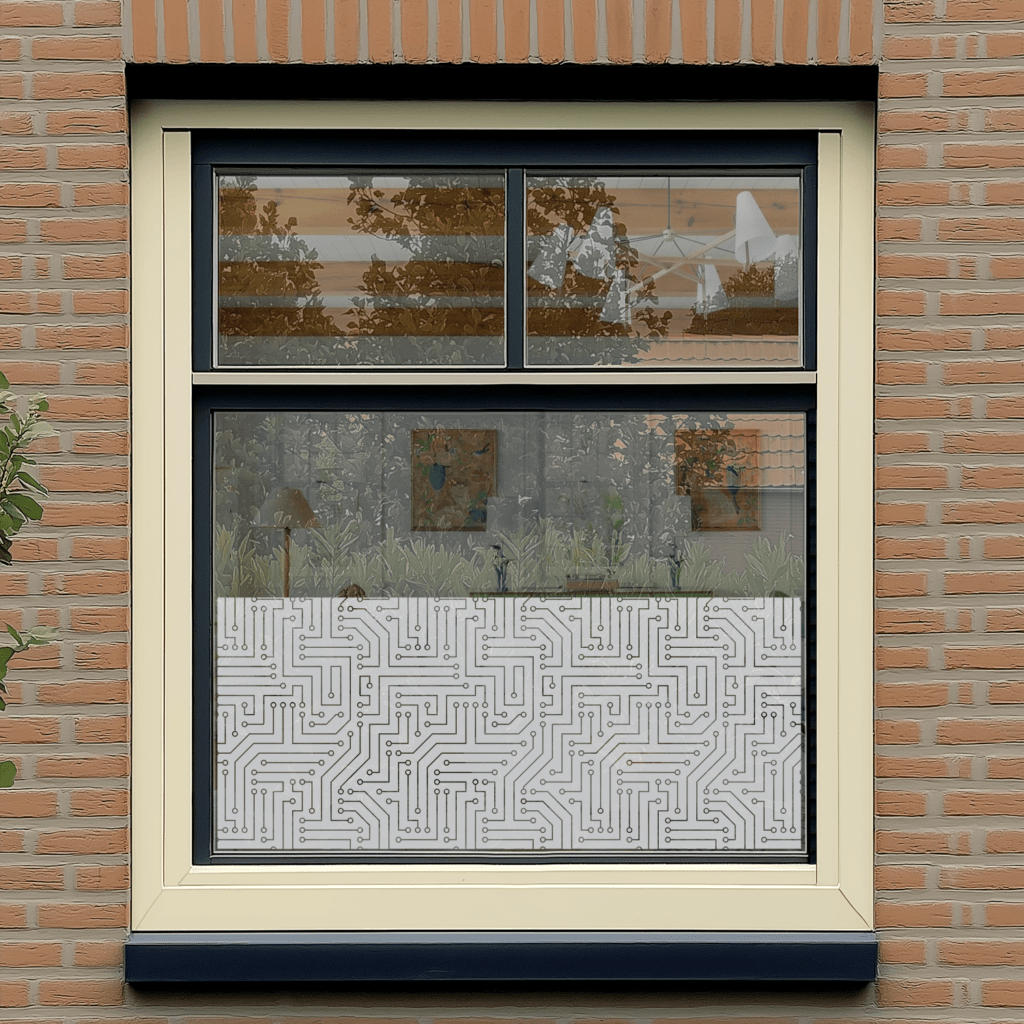 Decoratieve Statische Raamfolie – Printplaat patroon - Op maat Kopen ...